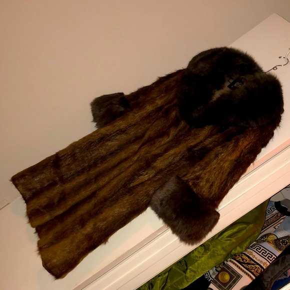 Jackets & Coats | Real Fur Coat Fox Goat | Poshmark
